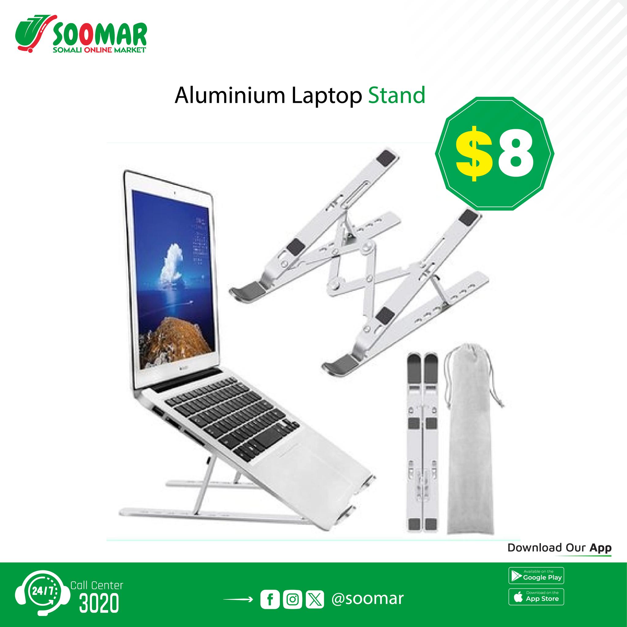 Aluminum Laptop Stand - Goobta - Somalia's No.1 Classified Site