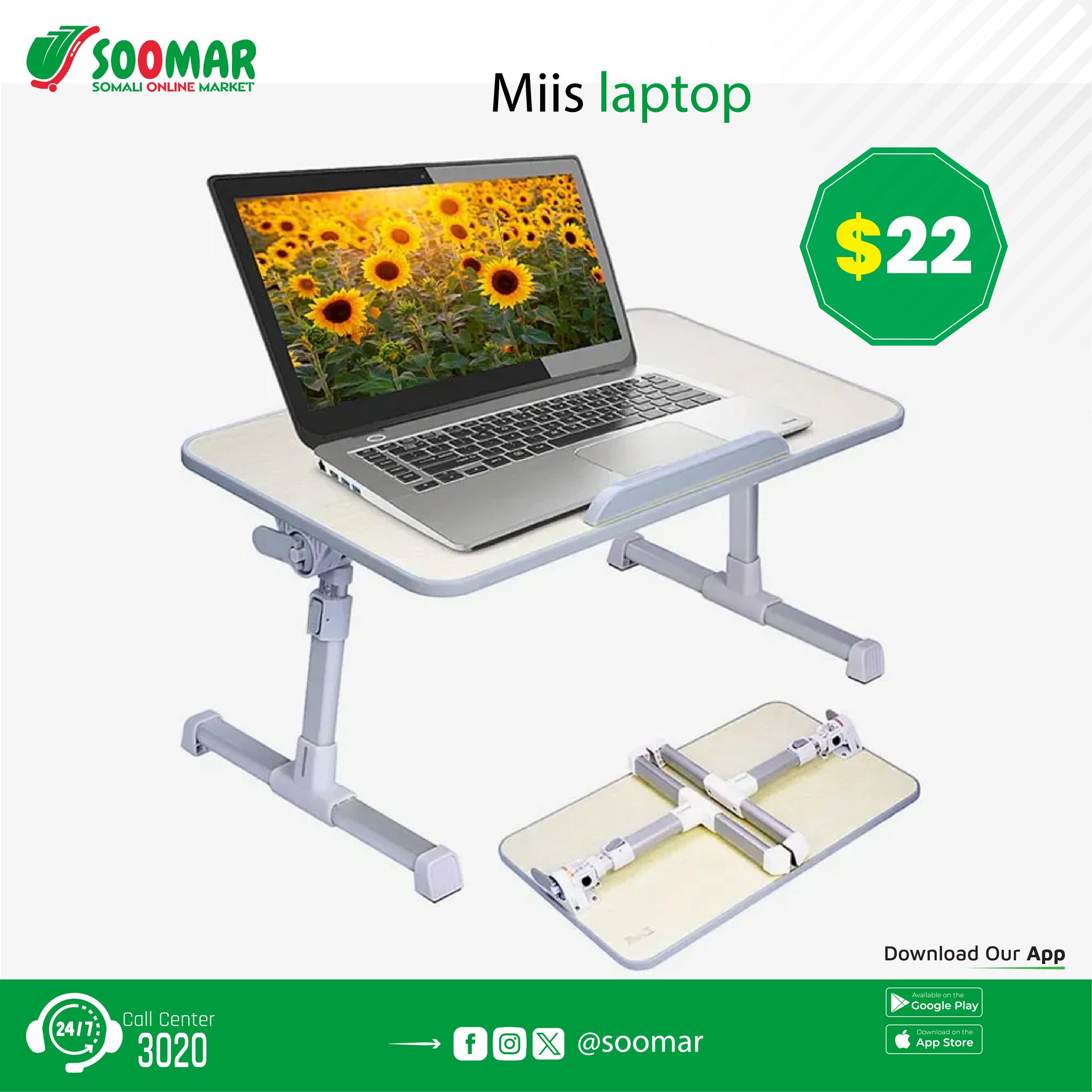 Laptop adjustable Desk - Goobta - Somalia's No.1 Classified Site